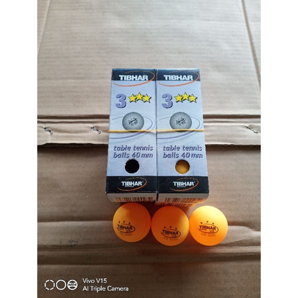 Jual Bola Tenis Meja/Ping Pong Tibhar Import (Per Kotak Isi 3 Bola) | Shopee Indonesia