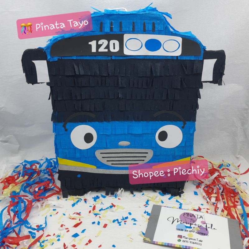Jual Pinata Tayo Bus Kecil Pull String | Shopee Indonesia
