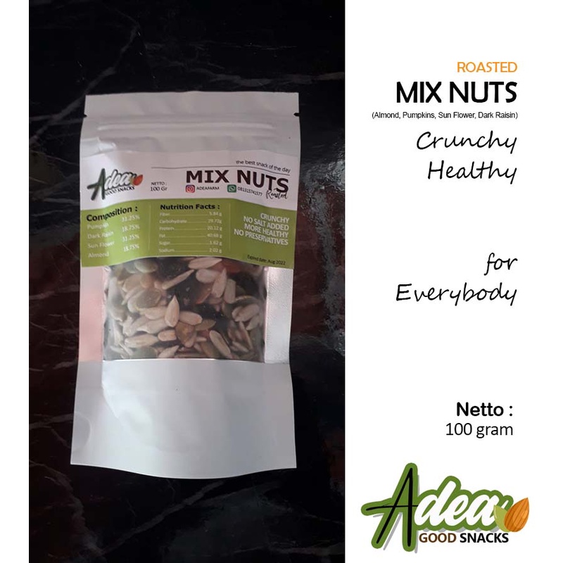 Jual Mixnuts 4 Jenis Snack Sehat 100 Gram | Shopee Indonesia