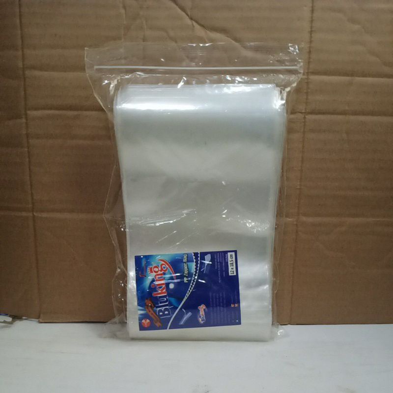 Jual Plastik PP Zipper Lock Plastik Klip Bening 12 x 18.5 cm 1 Pack ...