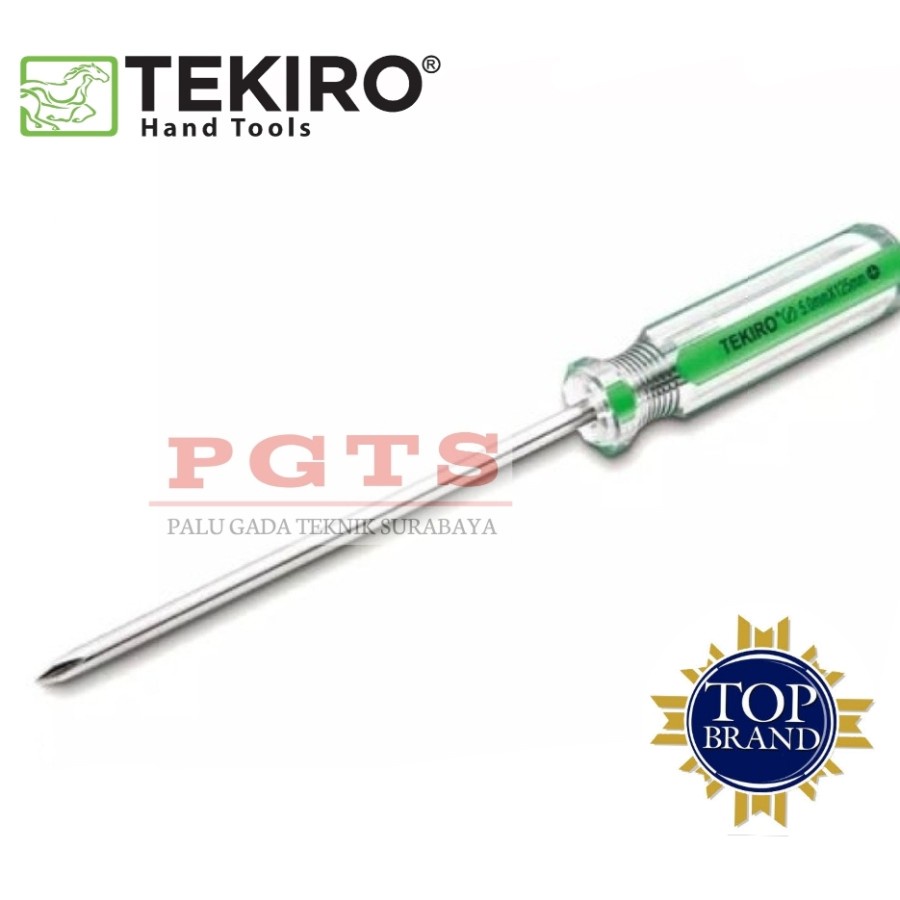 Jual TEKIRO Obeng Kristal Plus ( + ) PH2 X 150 mm / In Line Screwdriver PH 2 X 150mm | Shopee ...