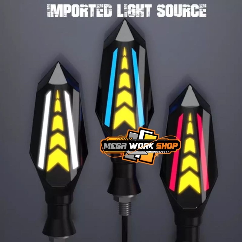 Jual Sein Running Led Panah 2 Sisi Sein Runing Vixion Cbr Cb Klx Xabre Taiger Scorpio Crf Lampu ...