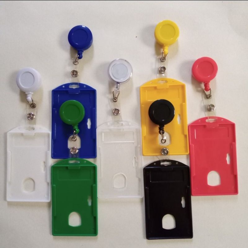 Jual Lanyard YOYO tarik Tempat ID Card Holder Kartu Nama Satu Set ko ...