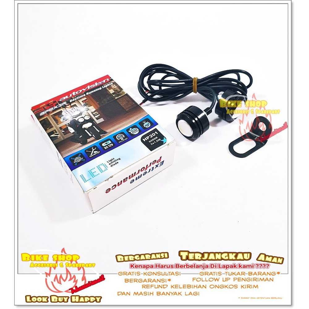 Jual Lampu Mata Elang Kedip Putih LED Strobo Autovision Universal Motor Motor | Shopee Indonesia