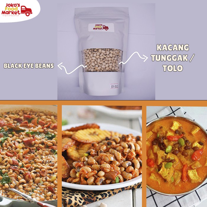 Jual Kacang Tolo Tunggak Putih Mentah Vegan Protein Nabati Black Eye ...