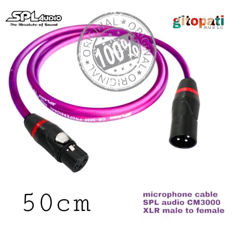 Jual kabel microphone SPL AUDIO CM3000 XLR male to female 50cm kabel ...