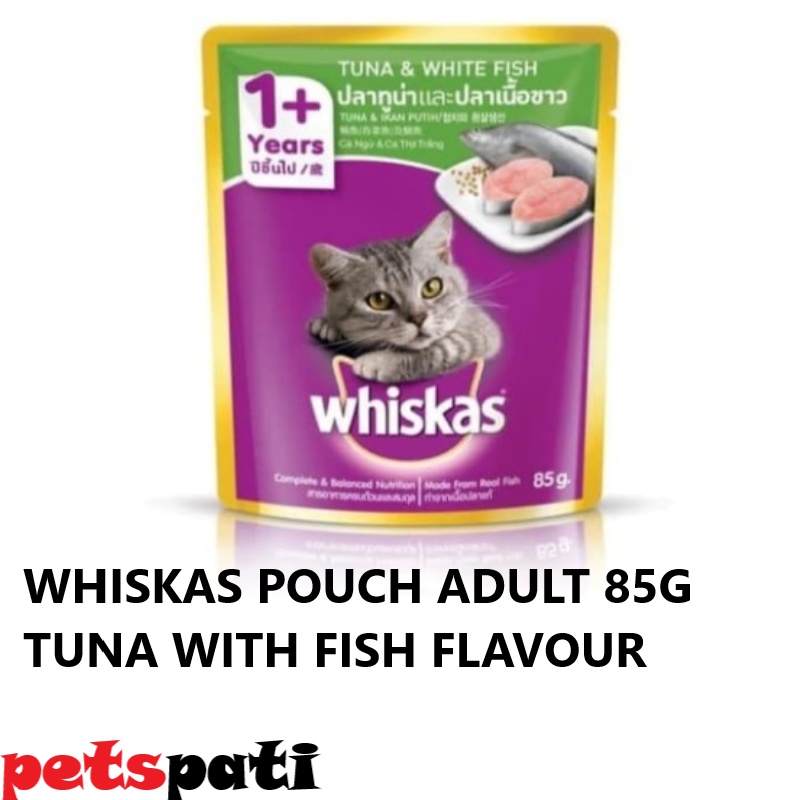 Jual WHISKAS ADULT 1+ YEARS TUNA WITH FISH FLAVOUR WET FOOD / MAKANAN ...