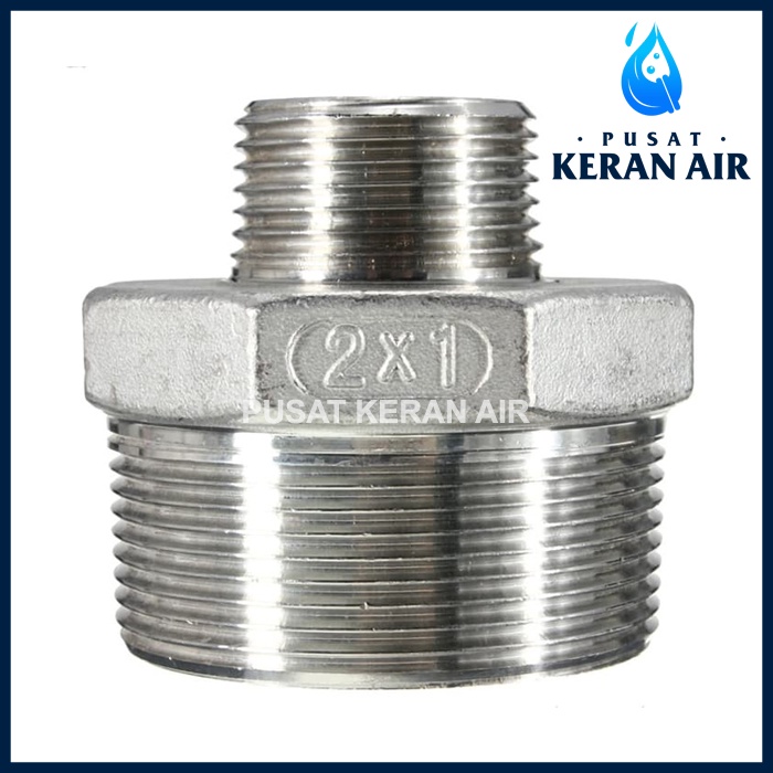 Jual 1/2" x 1/4" Hex / Double Nipple Reducer SS 304 Drat Class 3000 NPT | Shopee Indonesia