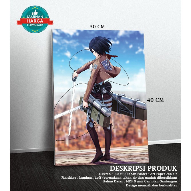Jual Poster Dinding Anime AOT/Hiasan Dinding Rumah Anime Attack on ...