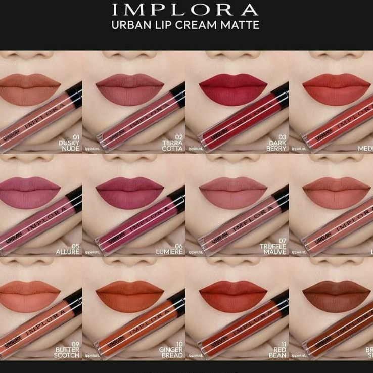Jual IMPLORA Urban Lip Cream Matte Original BPOM - Lipcream | Shopee ...