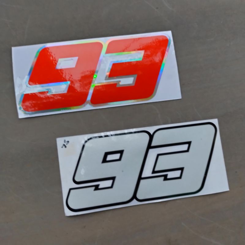 Jual sticker cutting angka 93 cutting sticker reflective nyala | Shopee ...
