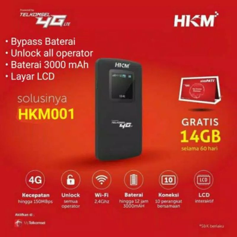 Jual 3000MAH MODEM WIFI 4G LTE HKM001 HKM M21 HKM M22 UNLOCK 3G 4G ...