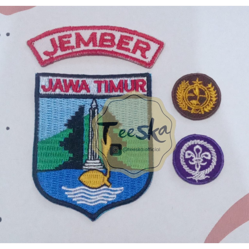 Jual Set Atribut Seragam Pramuka Logo Tunas Kelapa dan Wosm, Logo ...