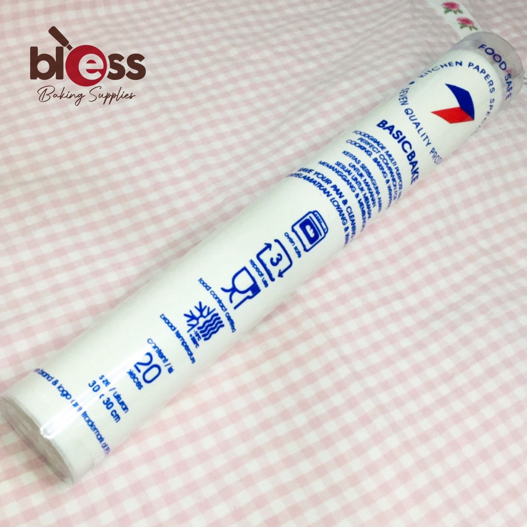Jual SEVEN BASIC BASE WHITE (BAKING PAPER) 30 X 30 CM | Shopee Indonesia