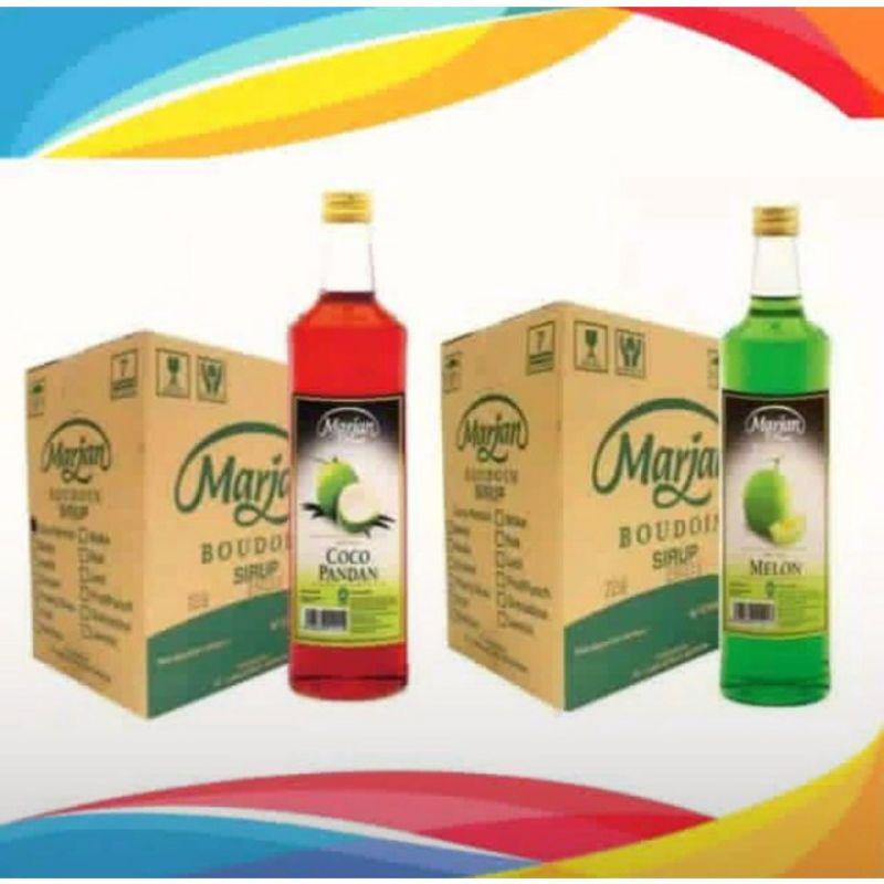 Jual PROMO sirup Marjan 460ml Coco pandan dan meLon | Shopee Indonesia