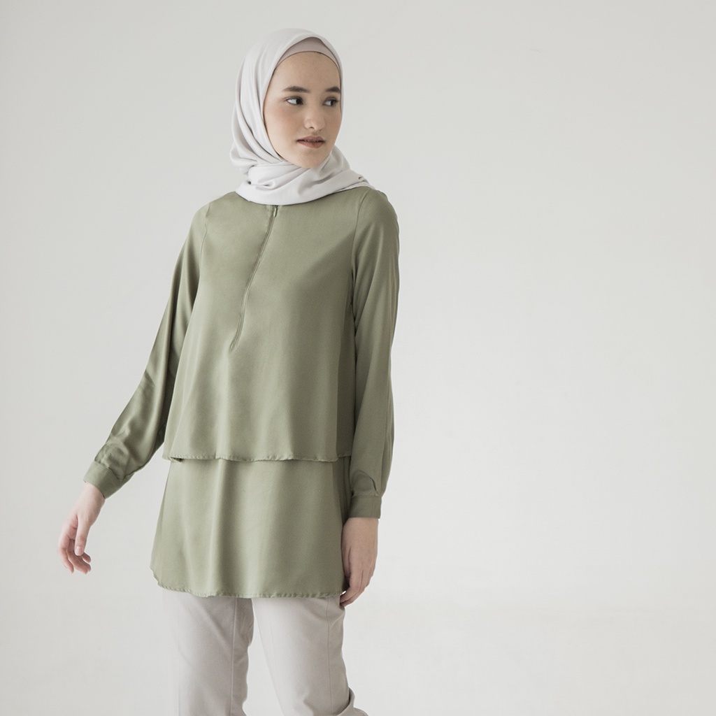 Jual Dewari by Aska Label - Atasan basic bahan rayon premium busui friendly warna putih, coksu ...