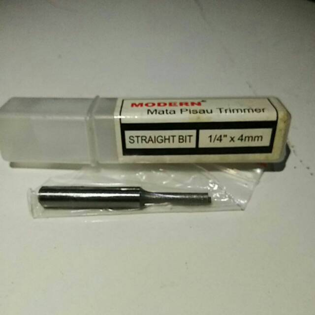 Jual Mata pisau profil router trimmer straight bit 1/4 x 4mm | Shopee ...