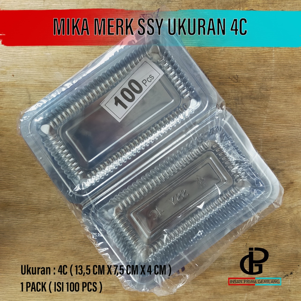 Jual MIKA MEREK SSY UKURAN 4C / MIKA KOTAK / MIKA PLASTIK ( ISI 100 PCS ...