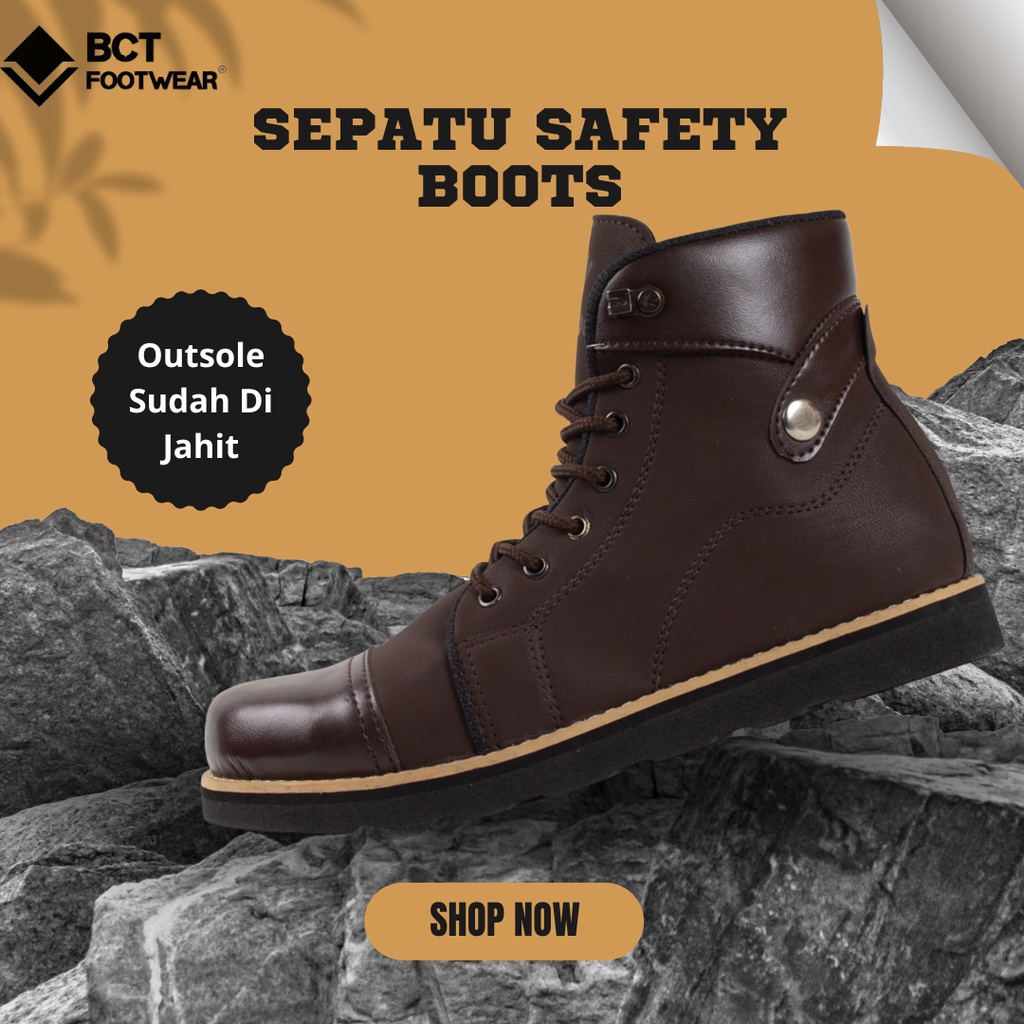 Jual Sepatu Sefty Boots Septi Pria Casual Sepatu Safety Ujung Besi ...