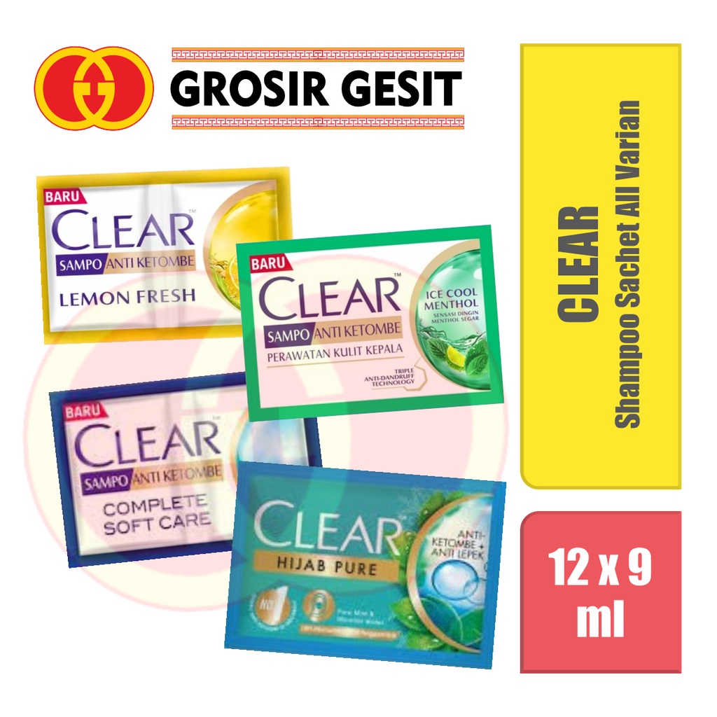 Jual Clear Shampoo Sachet All Varian 12 x 9 ml | Shopee Indonesia
