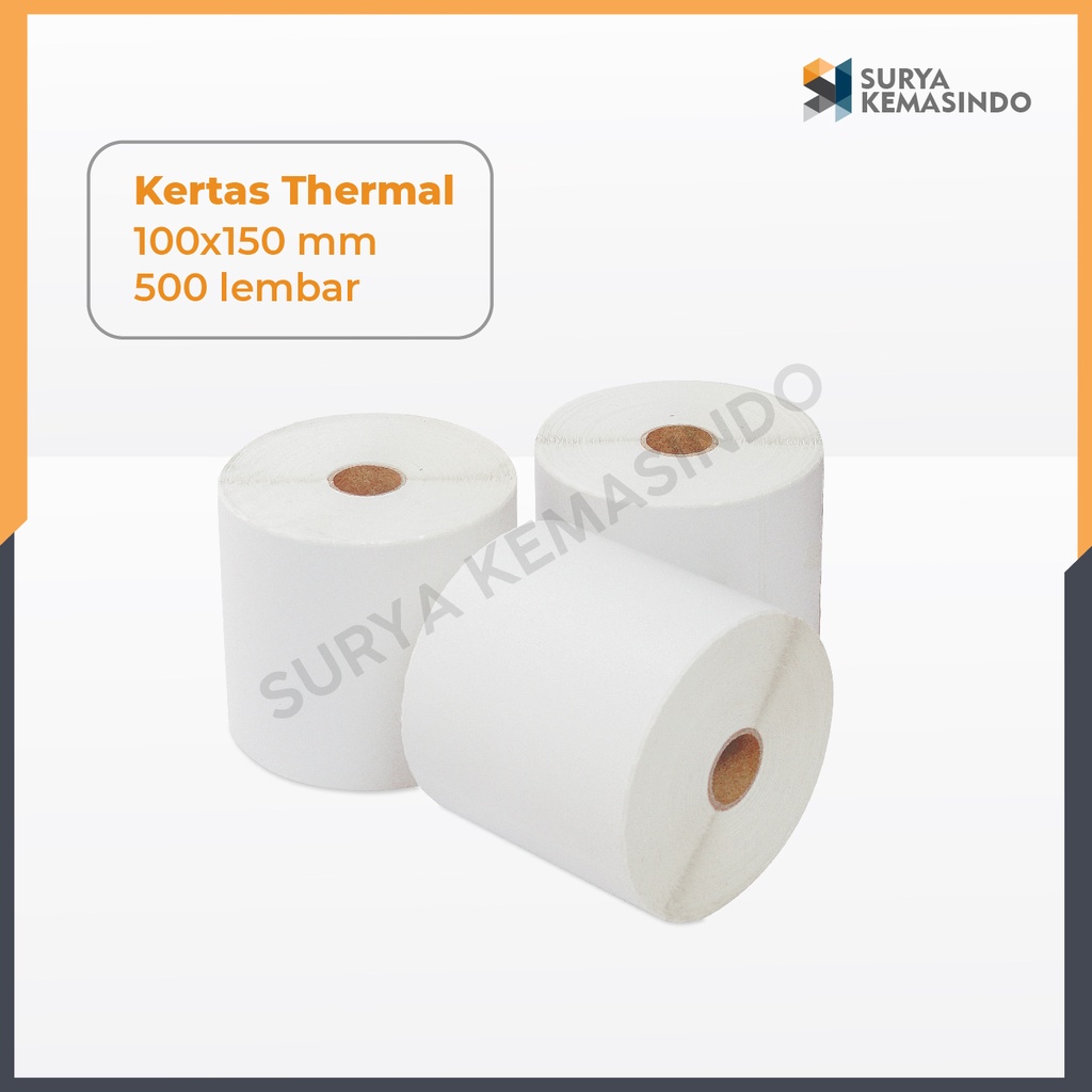 Jual Resi Thermal 100x150 mm isi 500 lembar A6 kertas/thermal/resi/labelbarcode | Shopee Indonesia