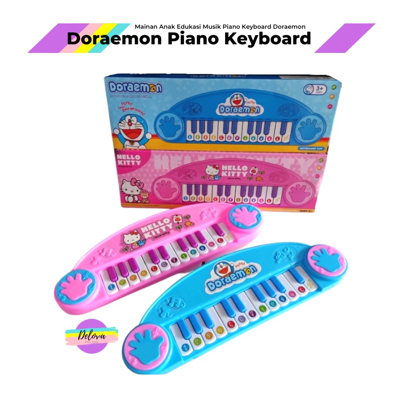 Jual Doraemon Hello Kitty Piano Organ Keyboard Mainan Edukasi Musik ...