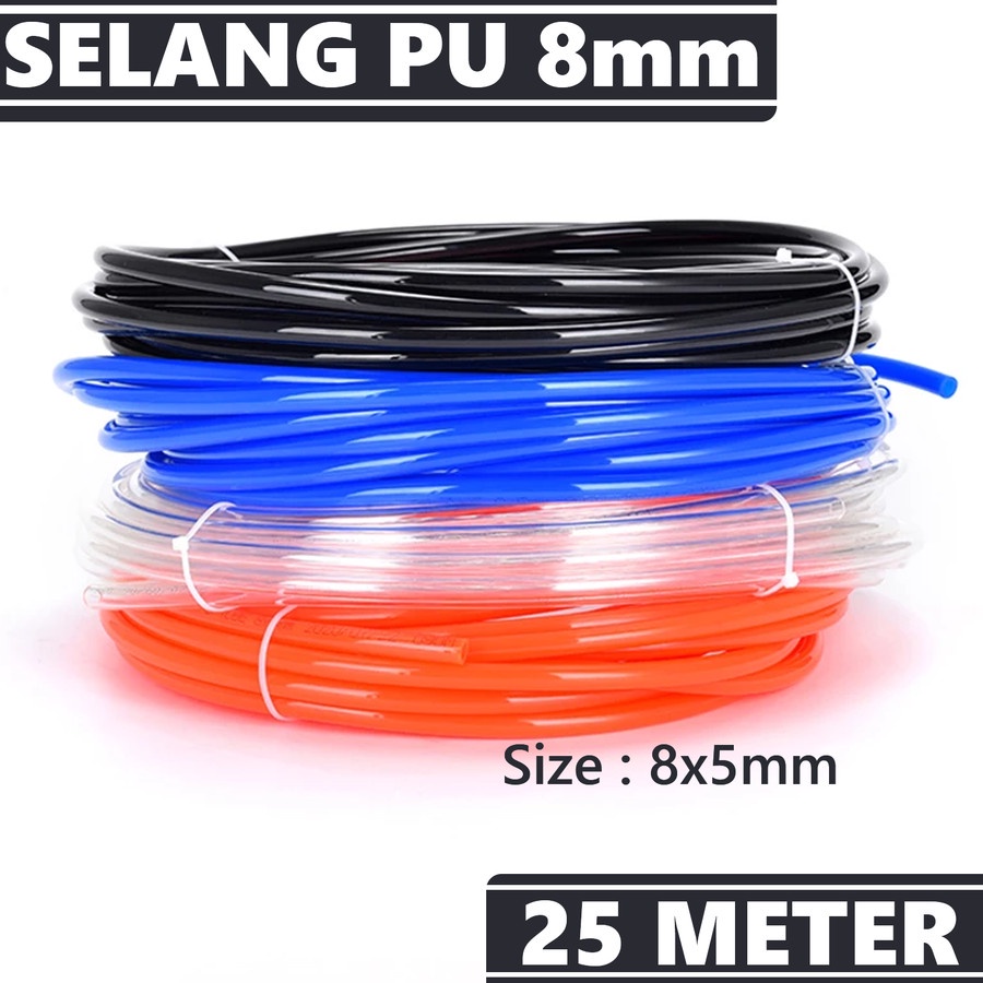 Jual Selang PU 8mm Selang Output Pompa DC Tipe PU 8x5mm Panjang 25 ...