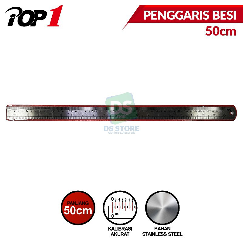 Jual Penggaris 50 CM Baja/Besi POP1 | Shopee Indonesia