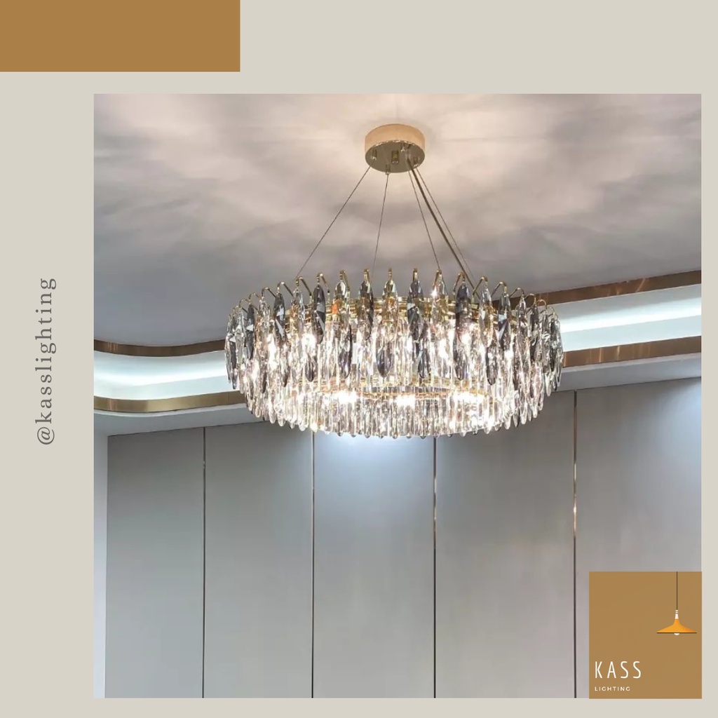 Jual Lampu Gantung Ruang Makan Ruang Tamu Modern Crystal B2099 - Kass Lighting | Shopee Indonesia