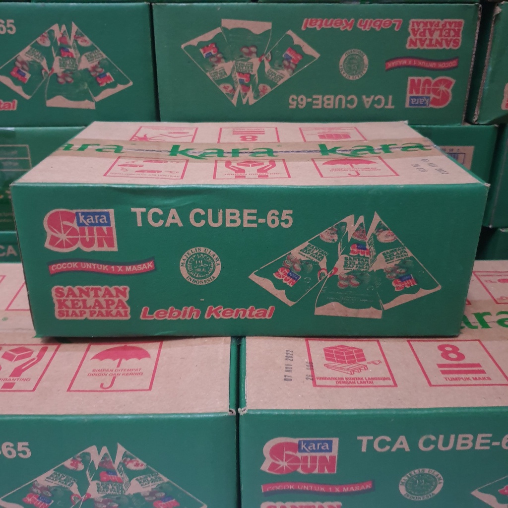 Jual [Dus] TERMURAH SUN Kara Santan Kelapa cair instant TCA Cube 36 packs x 65ml ( kemasan Baru ...
