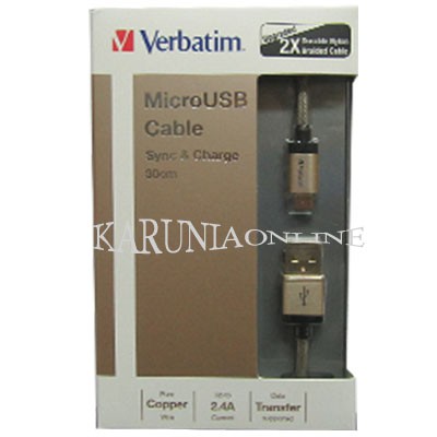 Jual Verbatim 30 CM Metallic MicroUSB Cable Gold (65200) | Shopee Indonesia