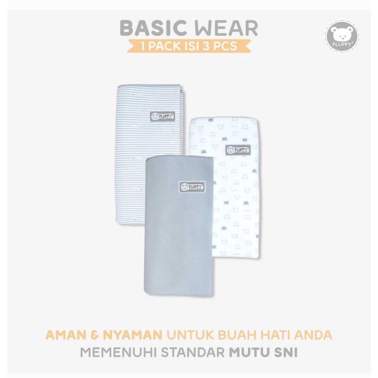 Jual Fluffy Bedong Bayi 3 Pcs/Bedong Halus/ Size 110×90 cm/Abu/Khaki ...