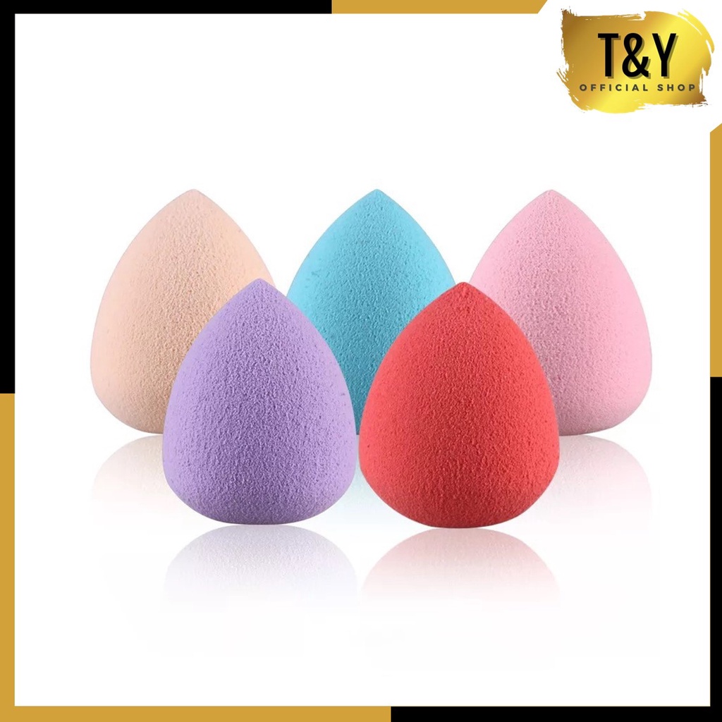 Jual T&Y Beauty Spons Blender Tear Drop Egg Spons Make Up colorfull ...