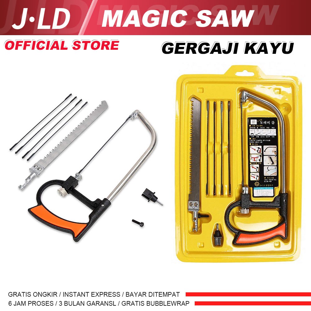 Jual JLD Magic Saw Gergaji Kayu Besi Pipa Multifungsi Set 3 Way Blade ...