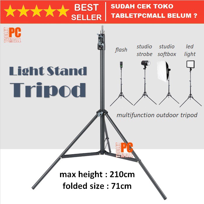 Jual Light Stand Tripod 210cm Multifungsi Untuk Lampu Softbox Flash Led ...