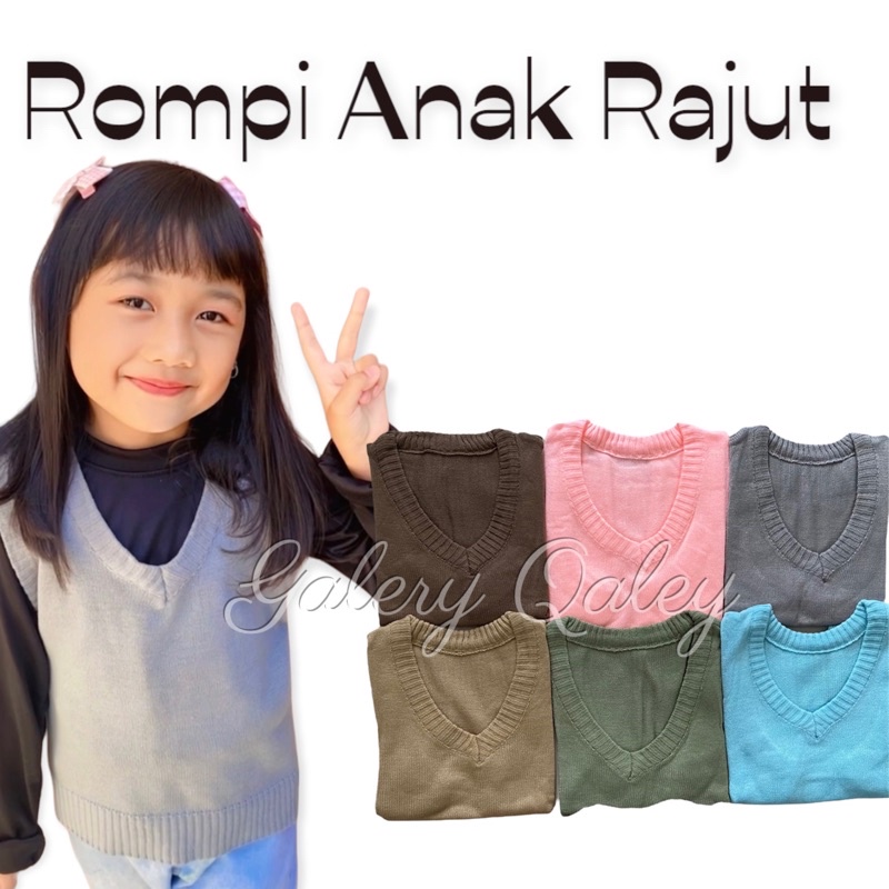 Jual ROMPI ANAK KERAH V / VEST ANAK / ROMPI ANAK RAJUT | Shopee Indonesia