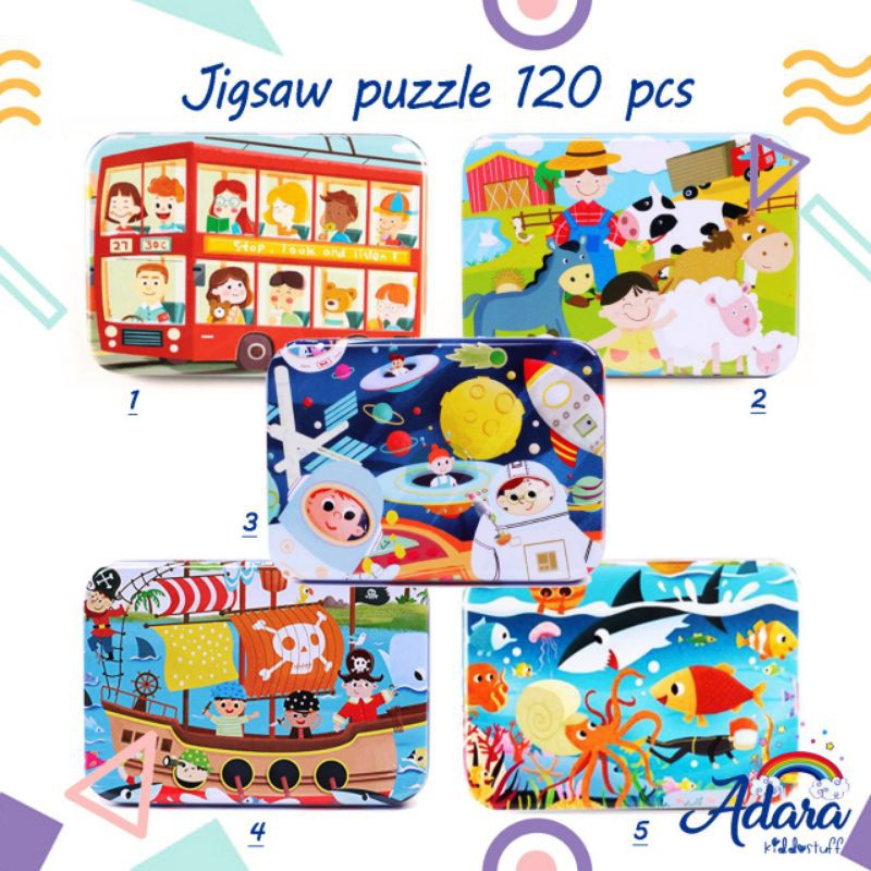 Jual Jigsaw Puzzle 120 pcs (mainan menyusun puzzle, puzzle anak, mainan ...