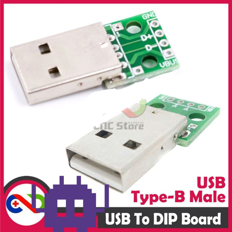 Jual Modul Adapter Power Supply PCB USB Type A Male Female to DIP 2 ...