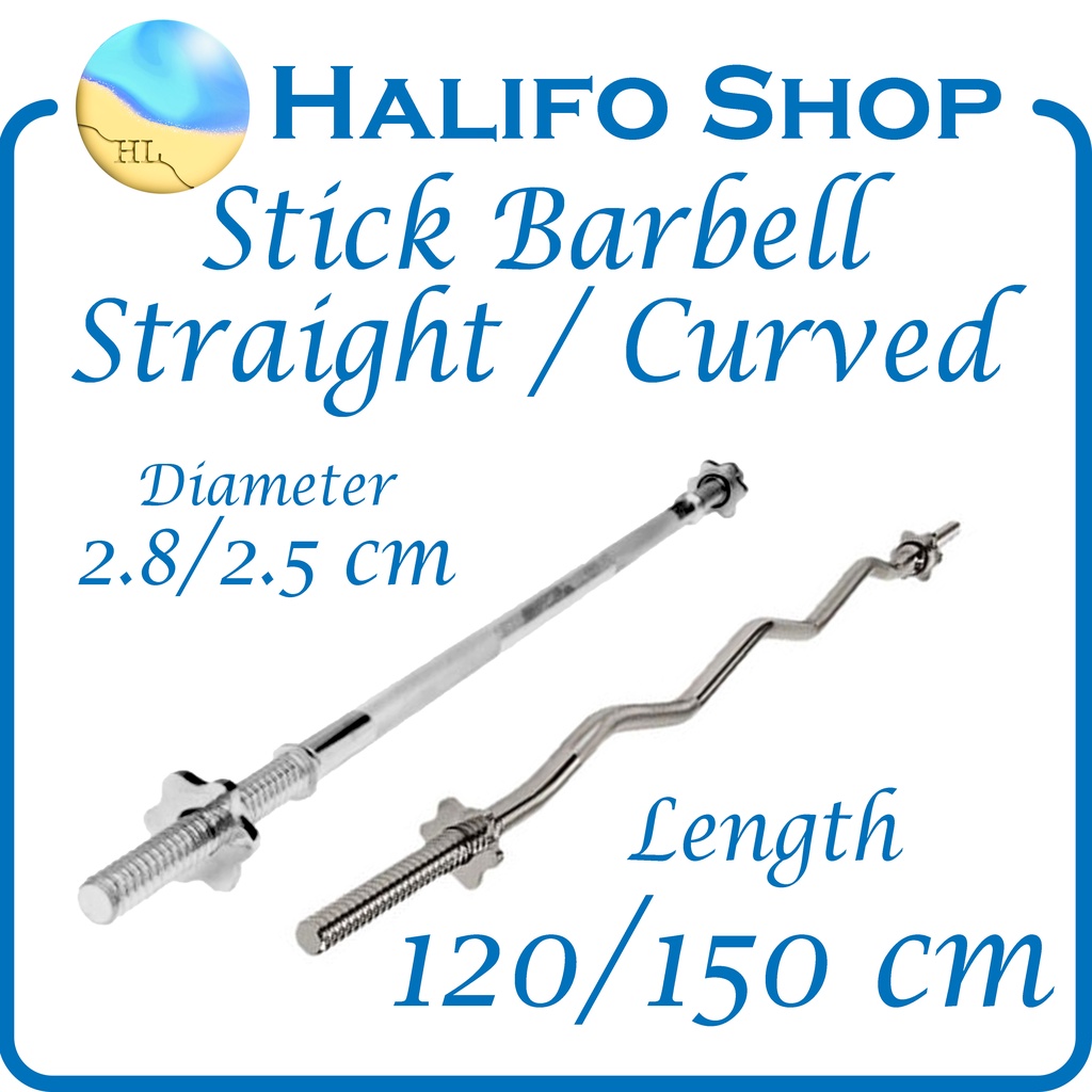 Jual Stick Barbel Dumbell Solid Bar Barbell Stik Lurus Straight Bar ...
