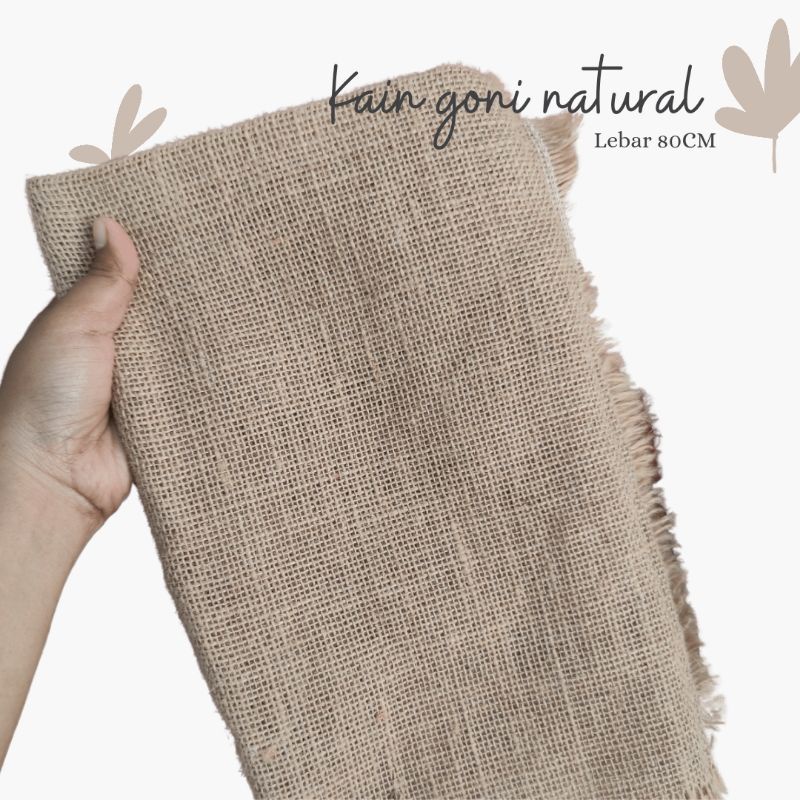 Jual KAIN BAHAN GONI KAIN BURLAP NATURAL SERAT TIPIS METERAN GULUNGAN ...