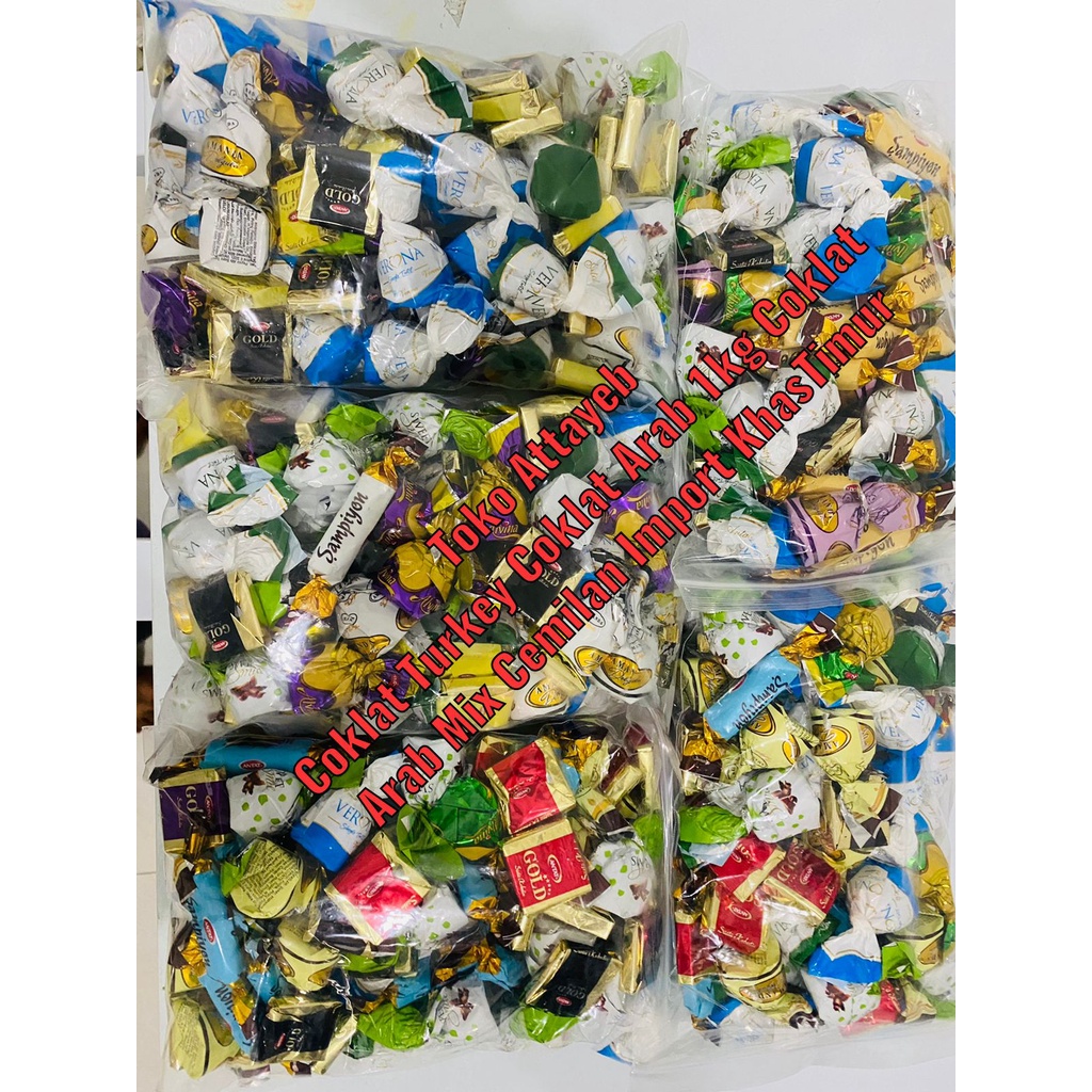 Jual Coklat Turkey Mix Cokelat Arab Premium 1kg Mix Rasa Enak Pasti ...