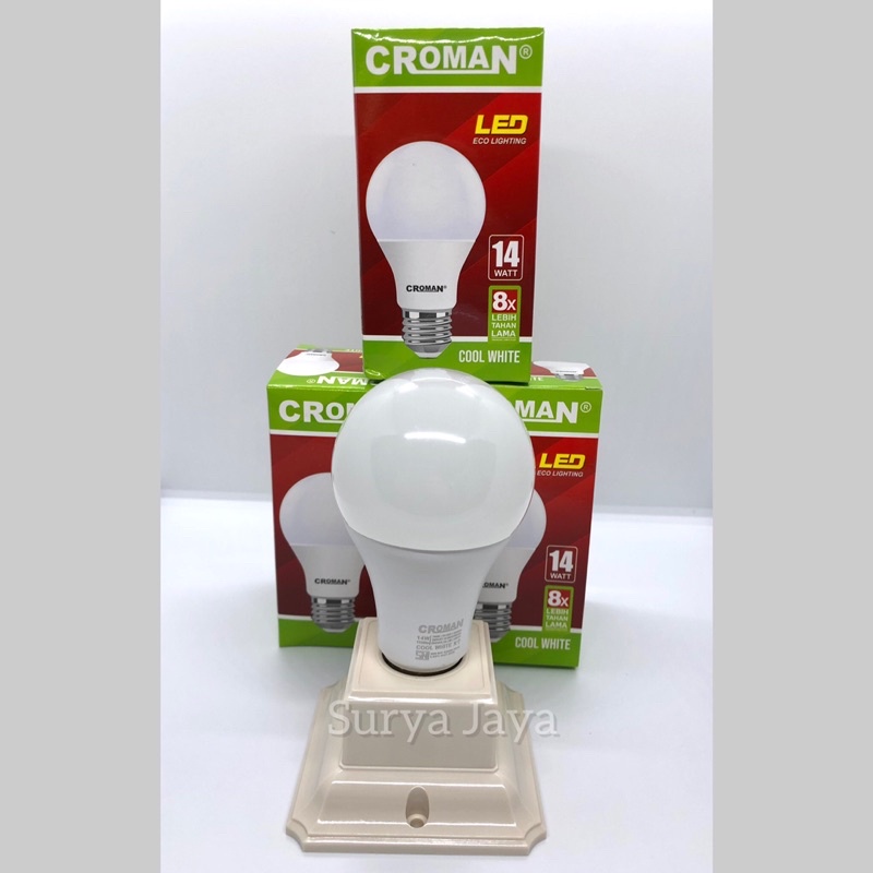 Jual LAMPU LED CROMAN ECO LIGHTING A-BULB 14 WATT | Shopee Indonesia