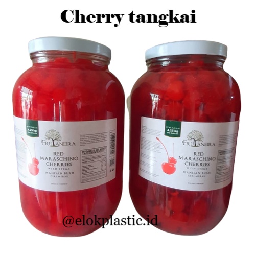 Jual Frutaneira Cherry Merah / Ceri Tangkai - Red Maraschino Cherries ...