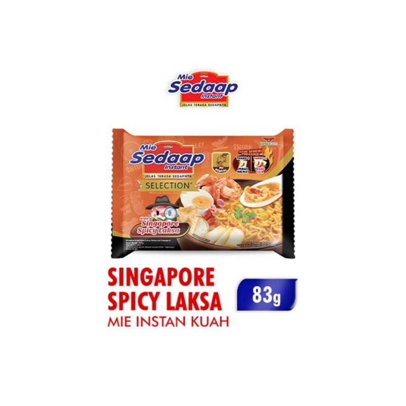 Jual Sedaap Mie Instant Selection Singapore Spicy Laksa 83g | Shopee ...