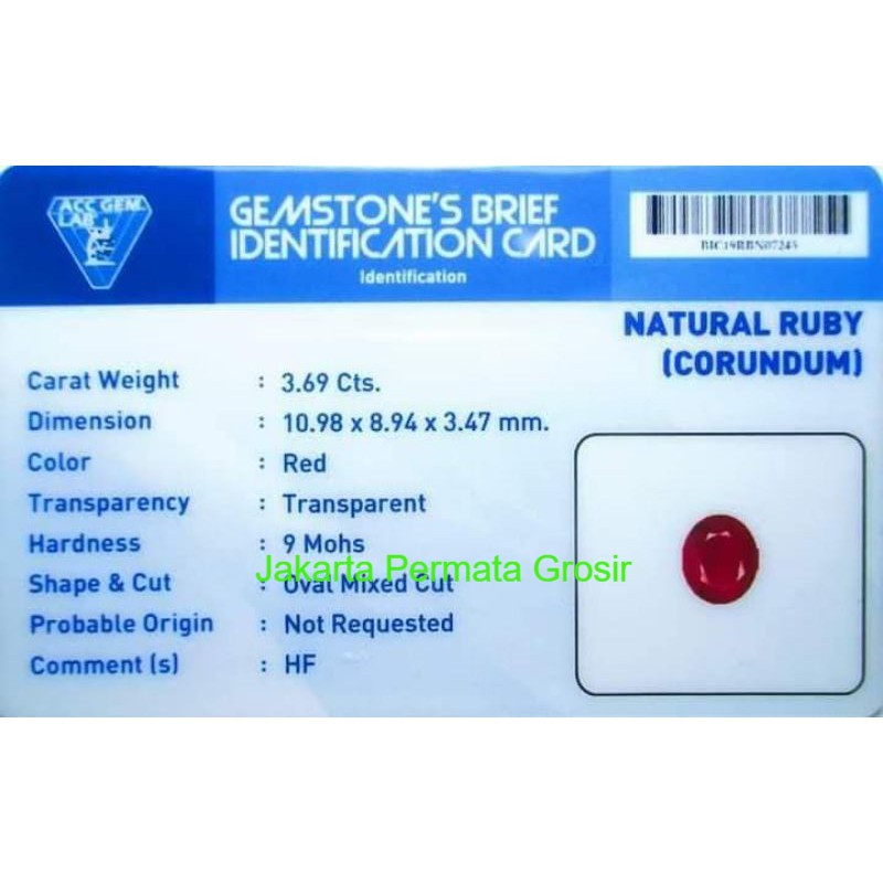 Jual NATURAL RED RUBY PIGEON BLOOD CUTTING TOP LUSTER + MEMO LAB ...