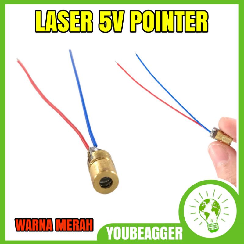 Jual Laser 5V Sinar Dioda 6mm Pointer Merah Dot | Shopee Indonesia