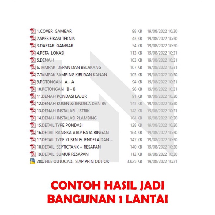 Jual Denah Gambar IMB Lengkap dan PBG SIMBG Persetujuan Bangunan Gedung ...