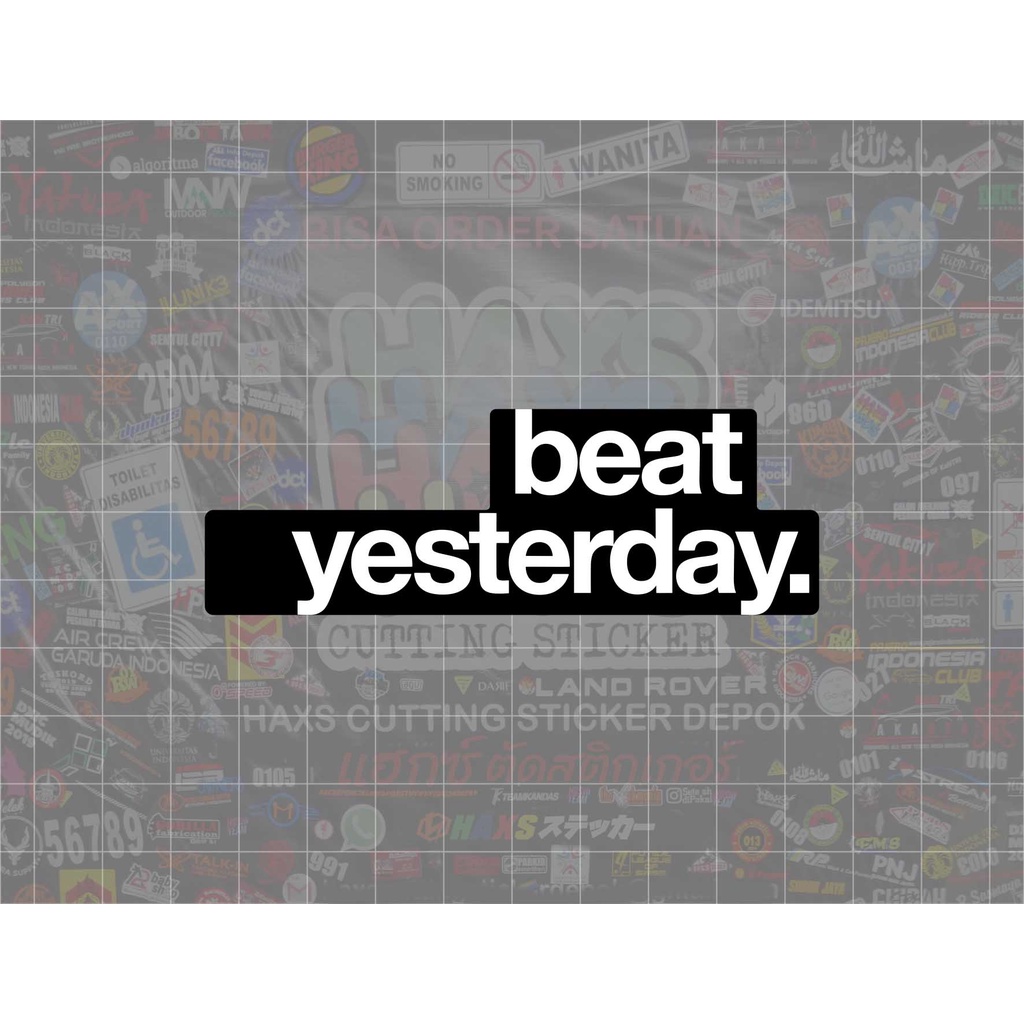 Jual Cutting Sticker Beat Yesterday Garmin Ukuran 9 Cm Untuk Motor ...
