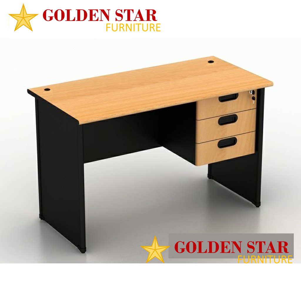 Jual Meja Tulis Kantor UNO 1/2 Biro 1032 + Laci Gantung / Meja Kerja ...