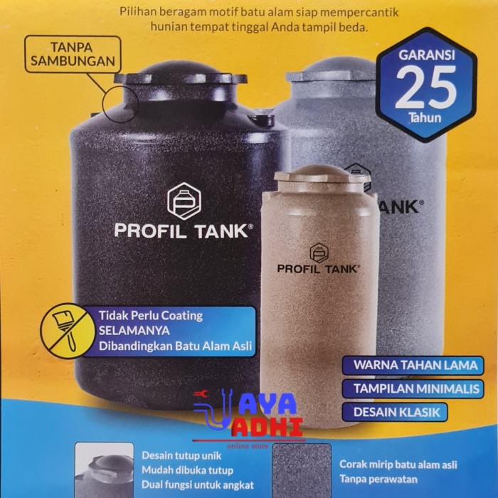 Jual Tangki / Tandon Air Profil Tank Plastik Stone Series TDA 250 ...